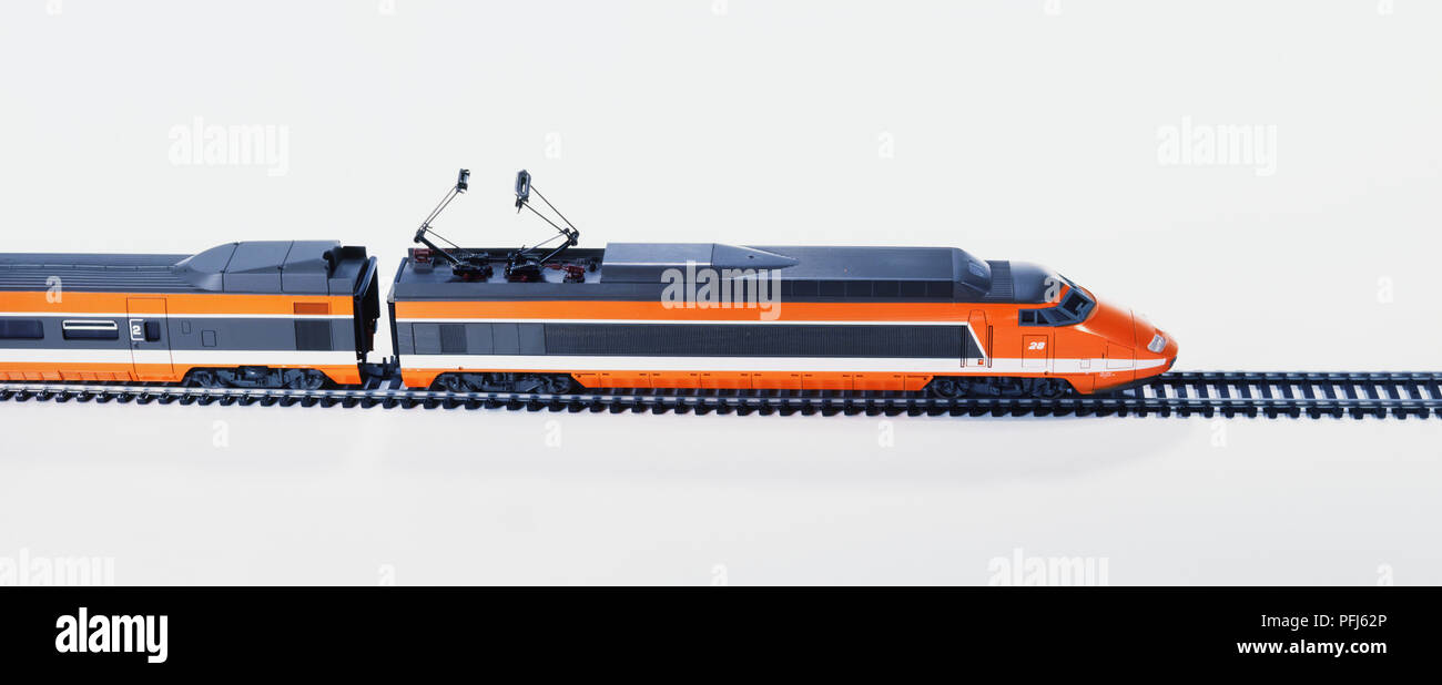 TGV high-speed train, engine Stock Photo - Alamy