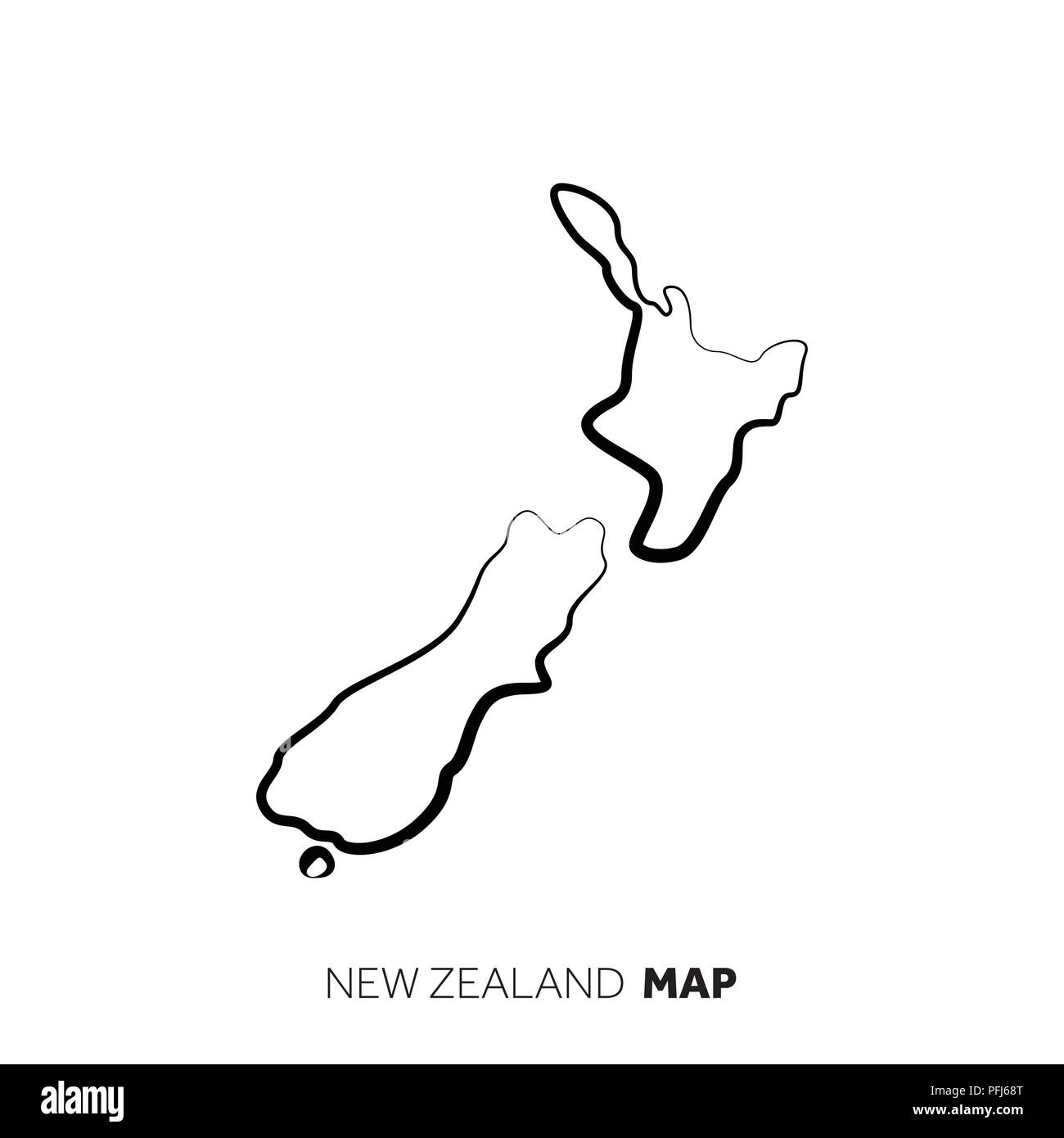 New zealand map Black and White Stock Photos & Images - Alamy