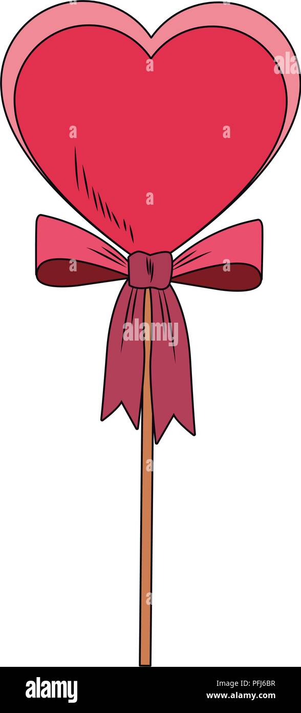 Heart shape lollipop pop art Stock Vector Image & Art - Alamy