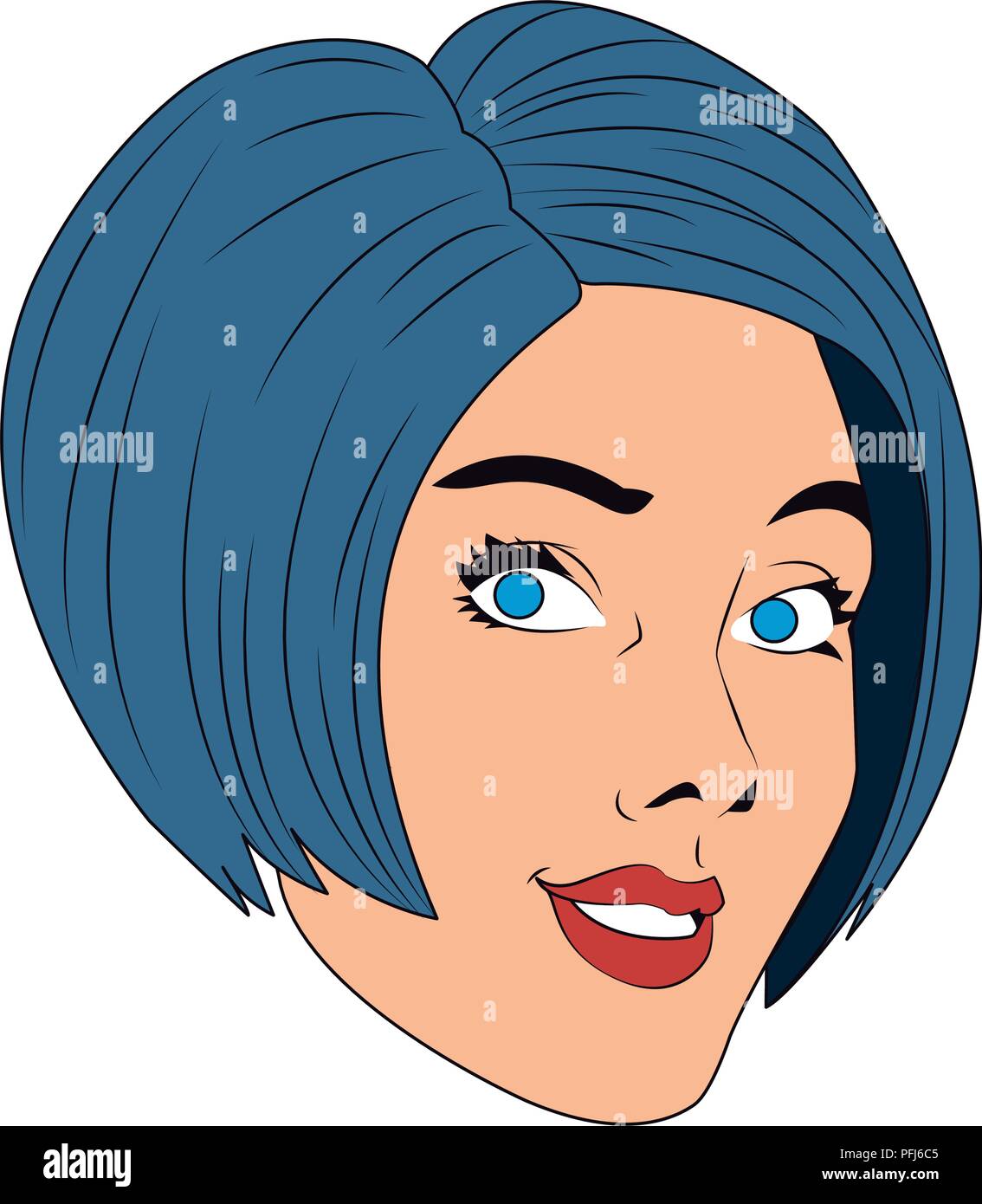 Woman face pop art cartoon Stock Vector Image & Art - Alamy