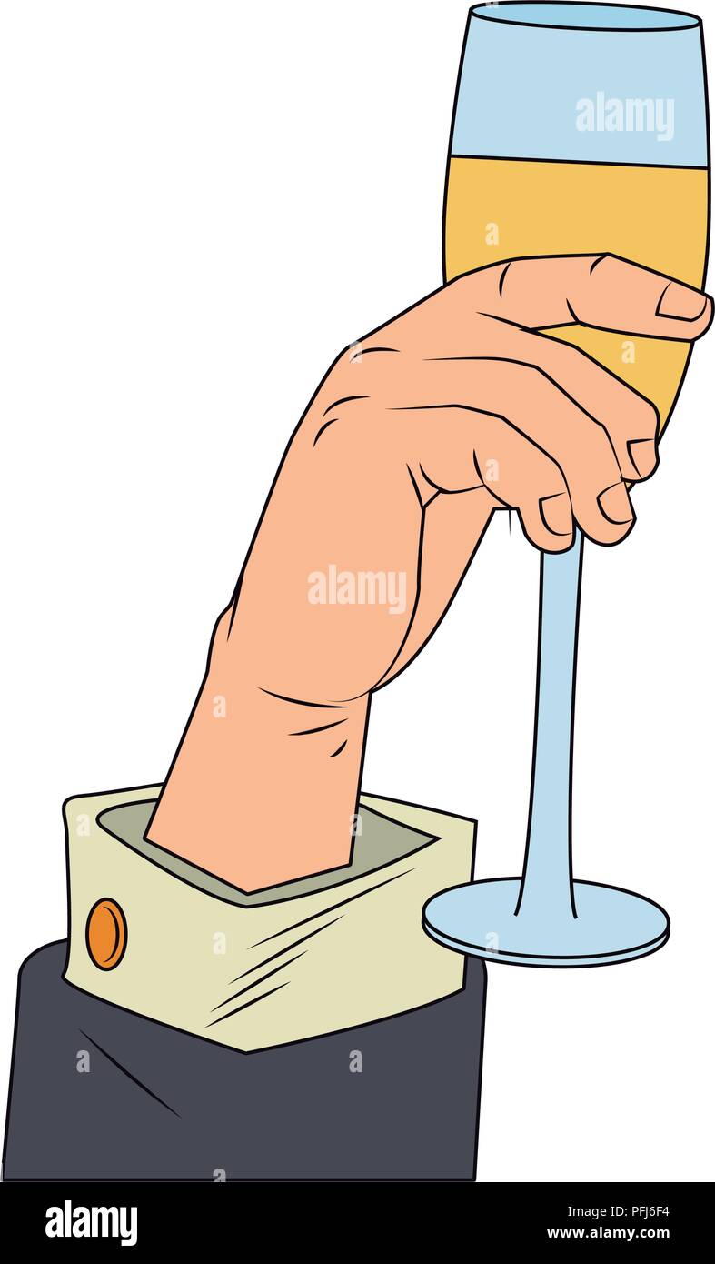 Hand holding festive cup Stock Vector Images - Alamy