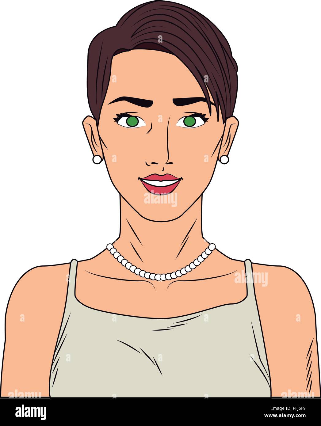 Woman profile pop art cartoon Stock Vector Image & Art - Alamy