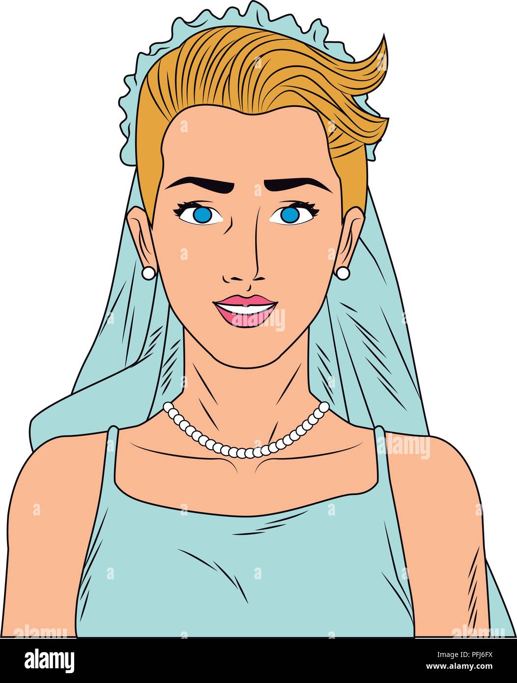 Bride pop art cartoon Stock Vector Image & Art - Alamy