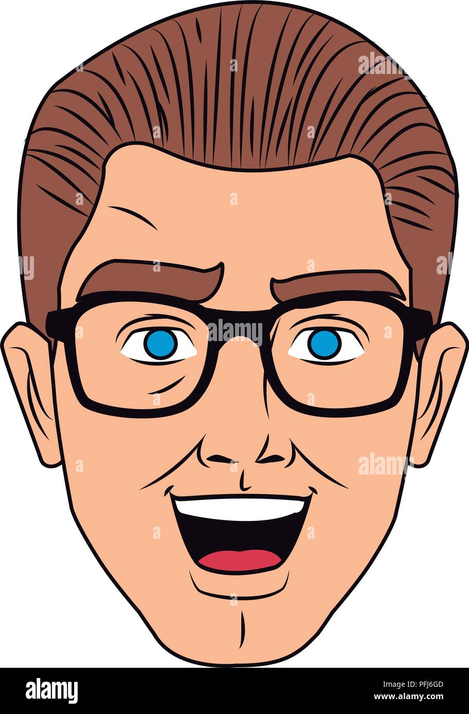 Man face pop art cartoon Stock Vector Image & Art - Alamy