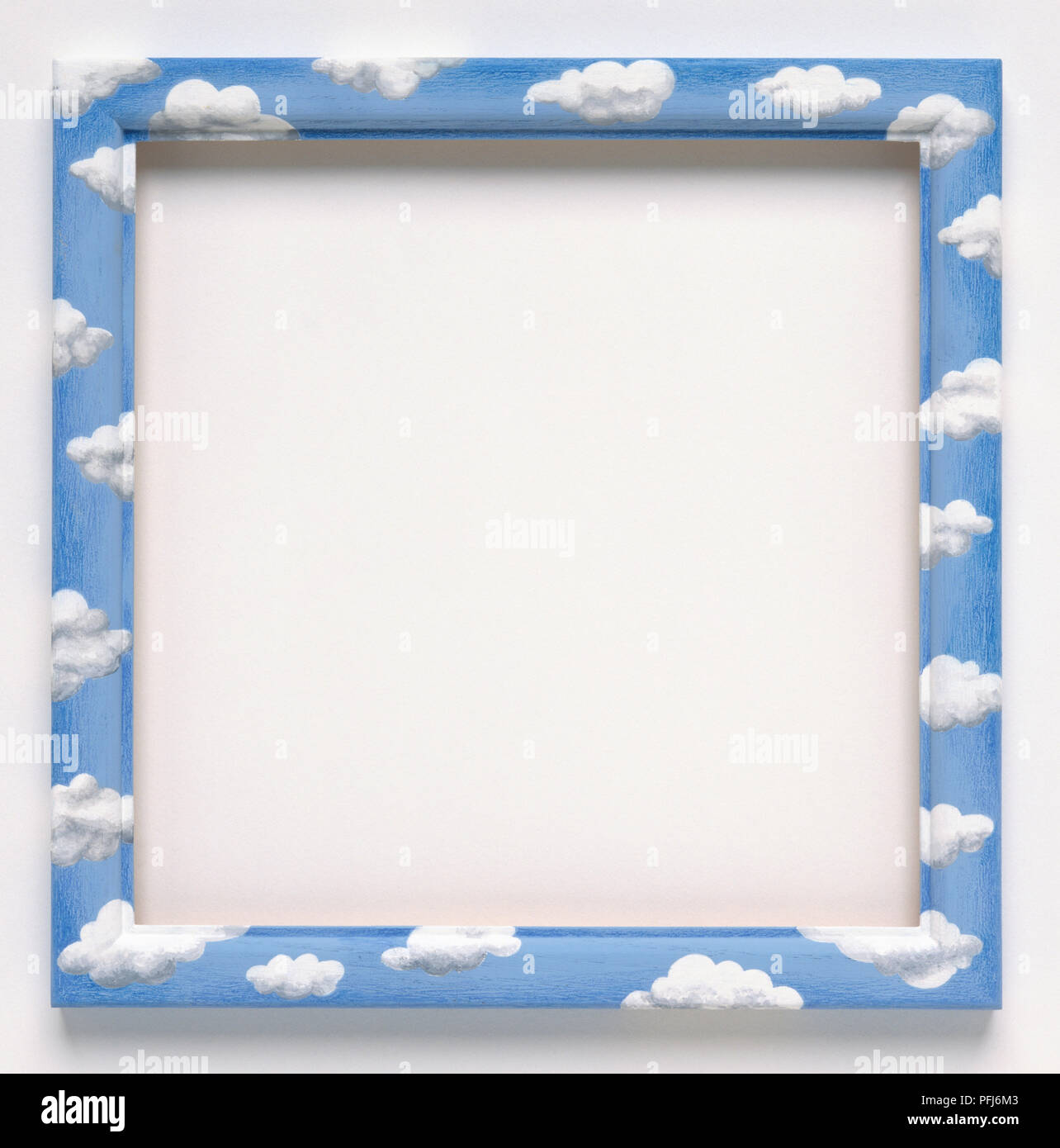 Picture frame with clouds on it Stock Photo - Alamy