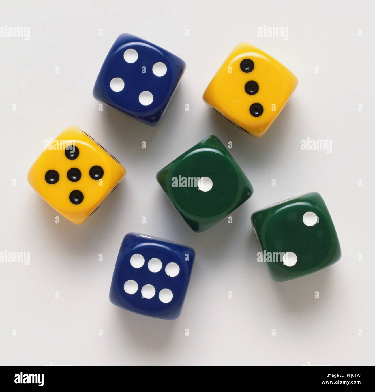 Colourful dice hi-res stock photography and images - Alamy