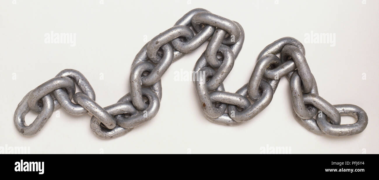 Metal chain, front view Stock Photo - Alamy
