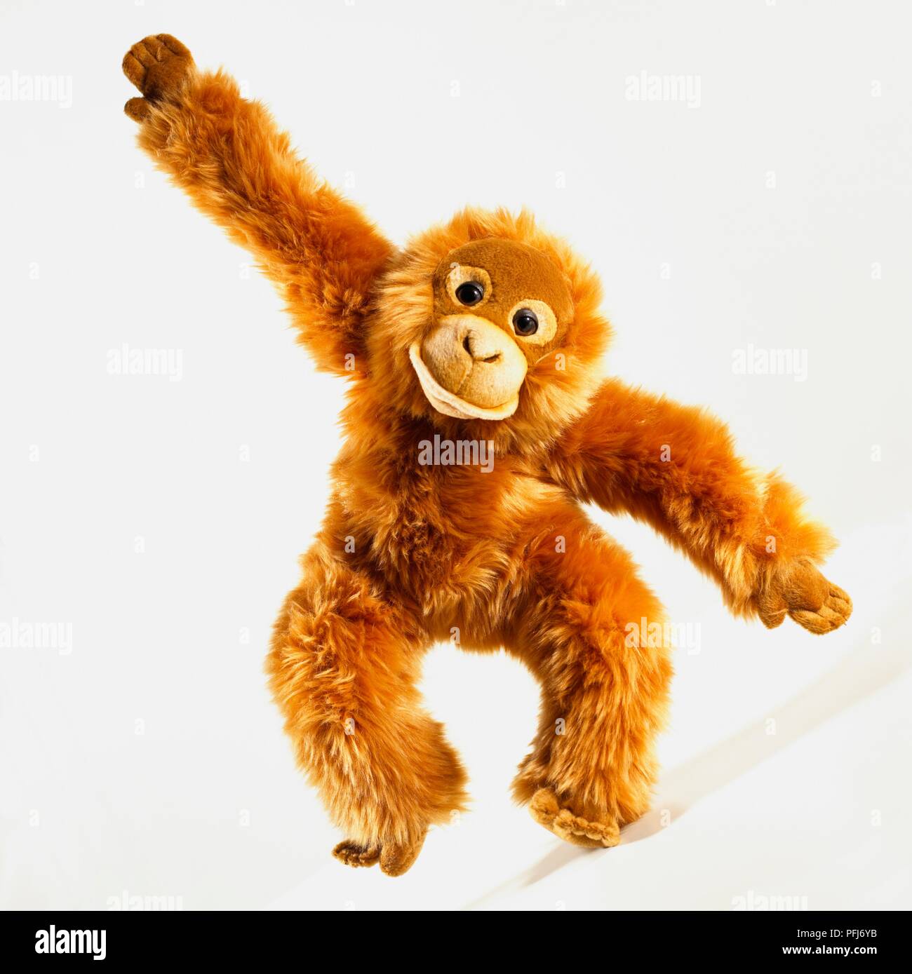 Child's furry toy monkey Stock Photo - Alamy