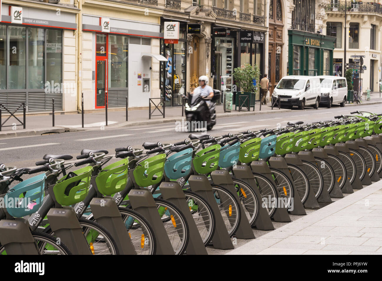 Paris Velib Rental Bicycles High Resolution Stock Photography and ...