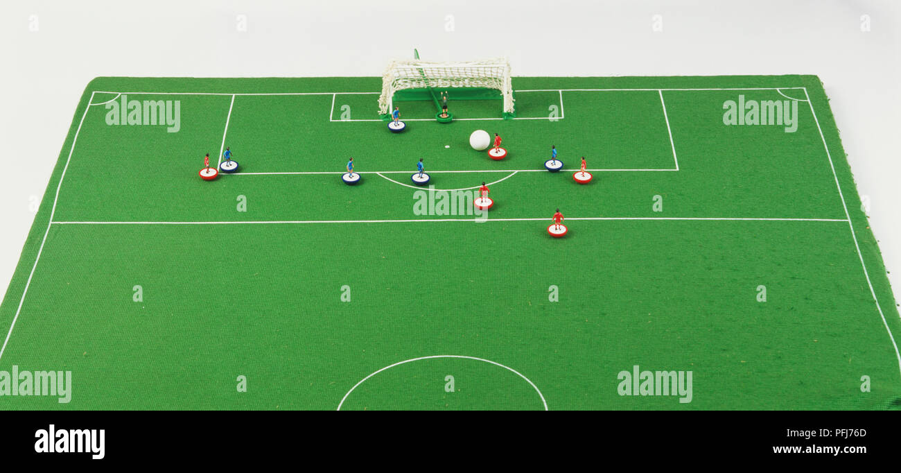 Board game simulating football match, side view Stock Photo - Alamy