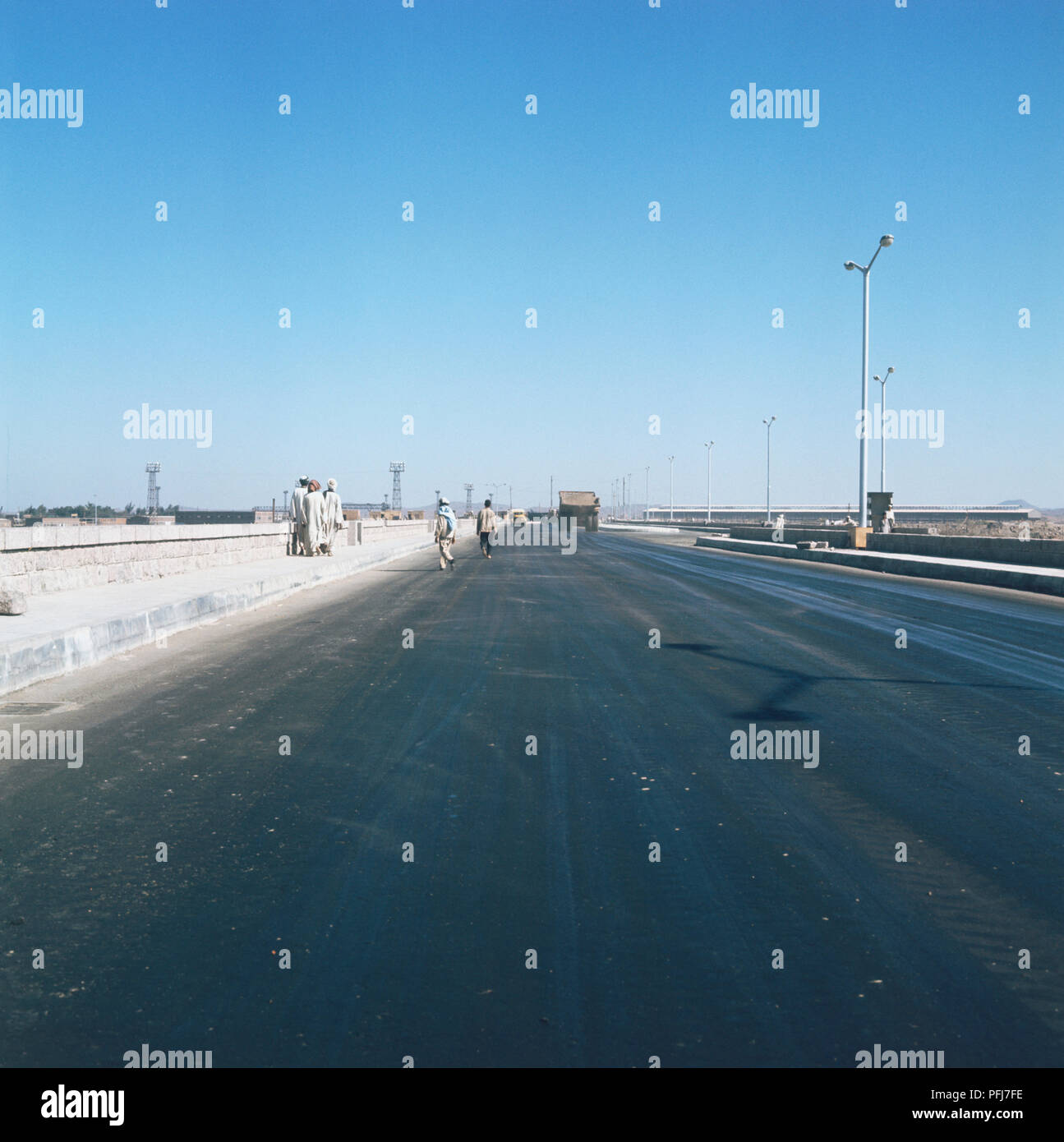 Egypt, Aswan High Dam, view of dam road Stock Photo - Alamy