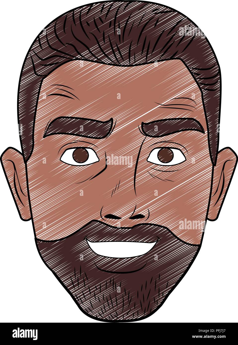 Man face pop art cartoon scribble Stock Vector Image & Art - Alamy