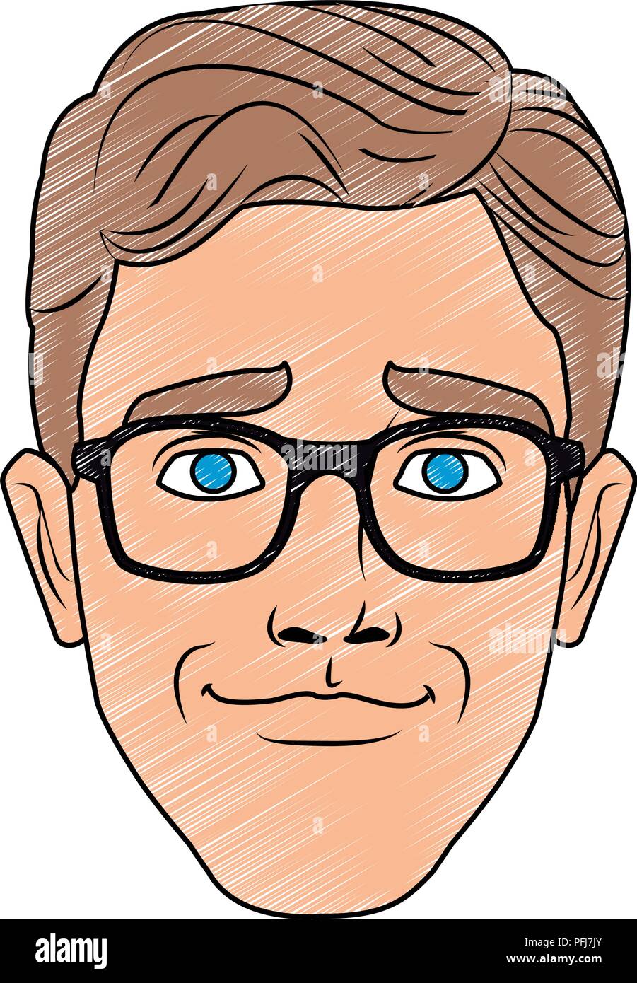 Man face pop art cartoon scribble Stock Vector Image & Art - Alamy