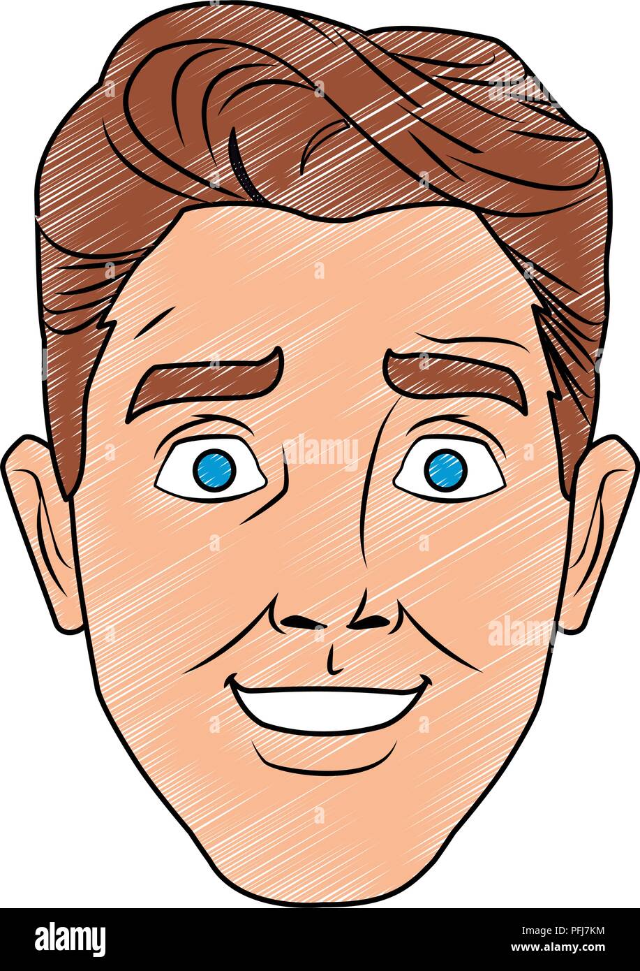 Man face pop art cartoon scribble Stock Vector Image & Art - Alamy