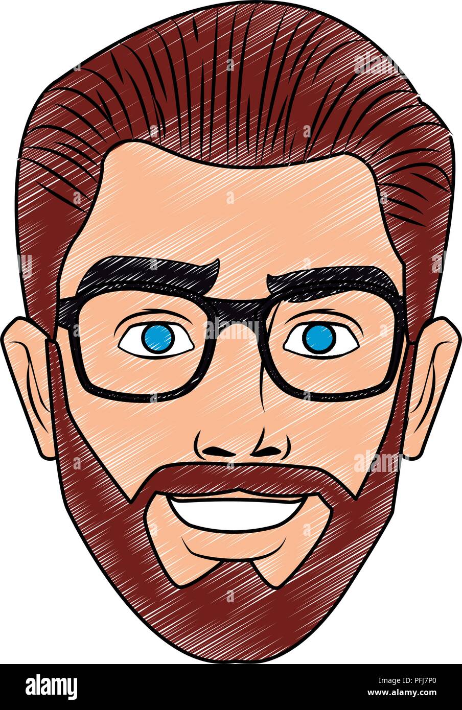 Man face pop art cartoon scribble Stock Vector Image & Art - Alamy