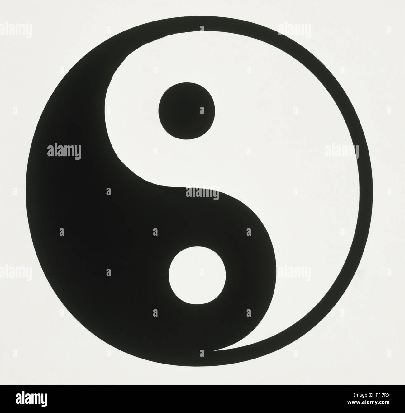 A black and white yin and yang symbol Stock Photo - Alamy