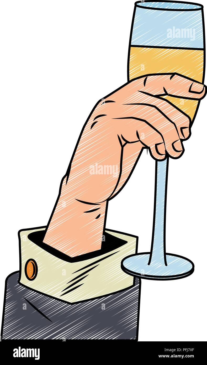 Hand holding festive cup Stock Vector Images - Alamy