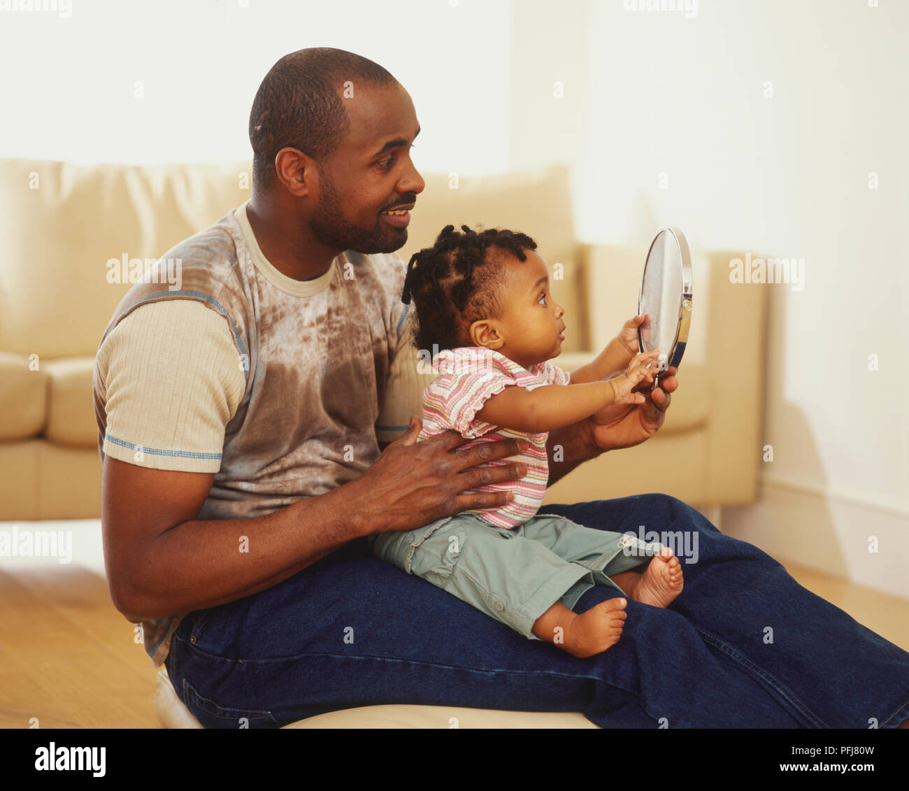 Baby man mirror hi-res stock photography and images - Alamy