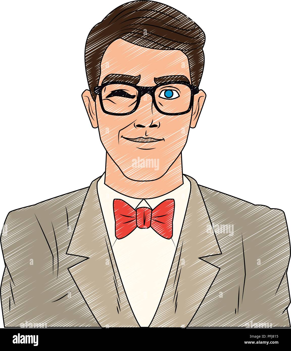 Groom pop art cartoon scribble Stock Vector Image & Art - Alamy