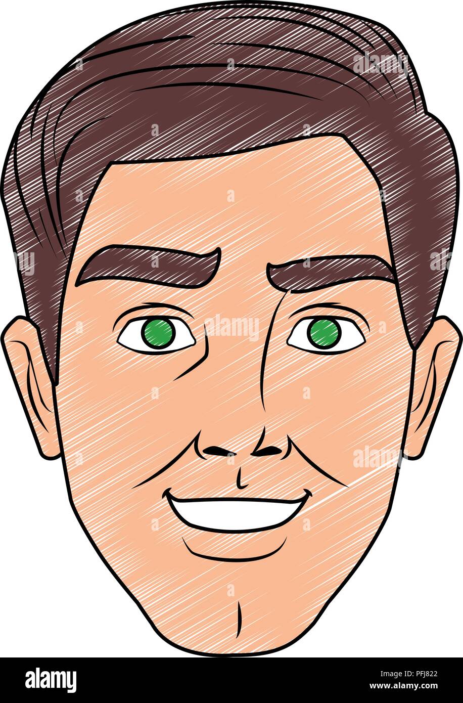 Man face pop art cartoon scribble Stock Vector Image & Art - Alamy