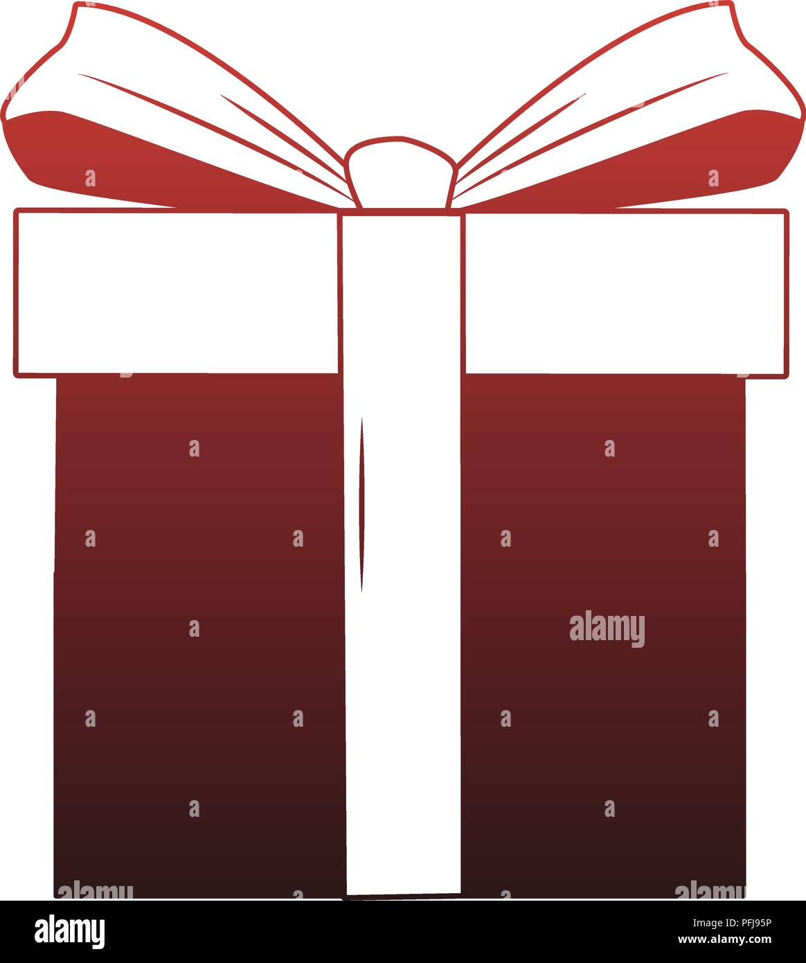 Giftbox present cartoon red lines Stock Vector Image & Art - Alamy