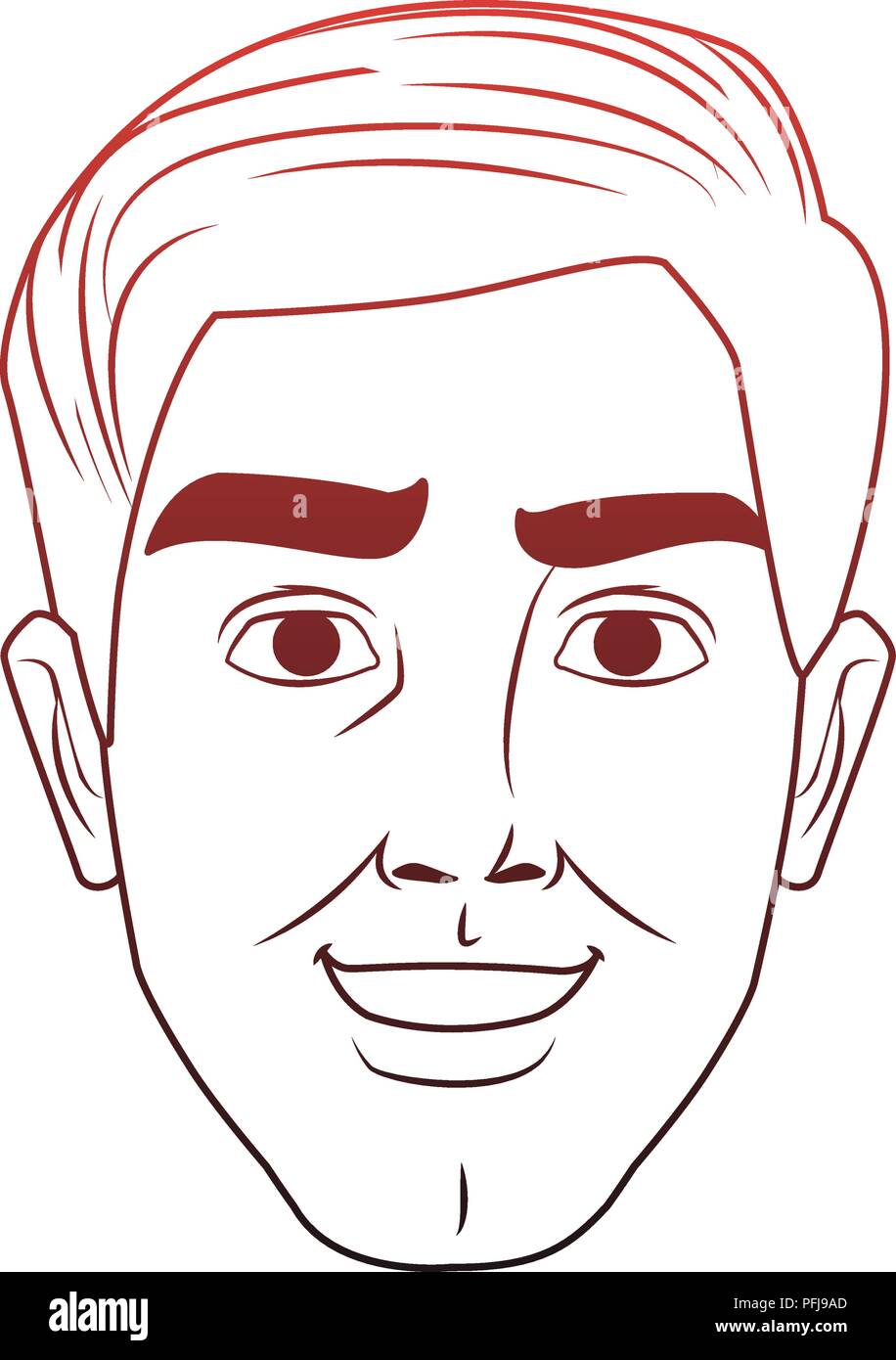 Man face pop art cartoon red lines Stock Vector Image & Art - Alamy