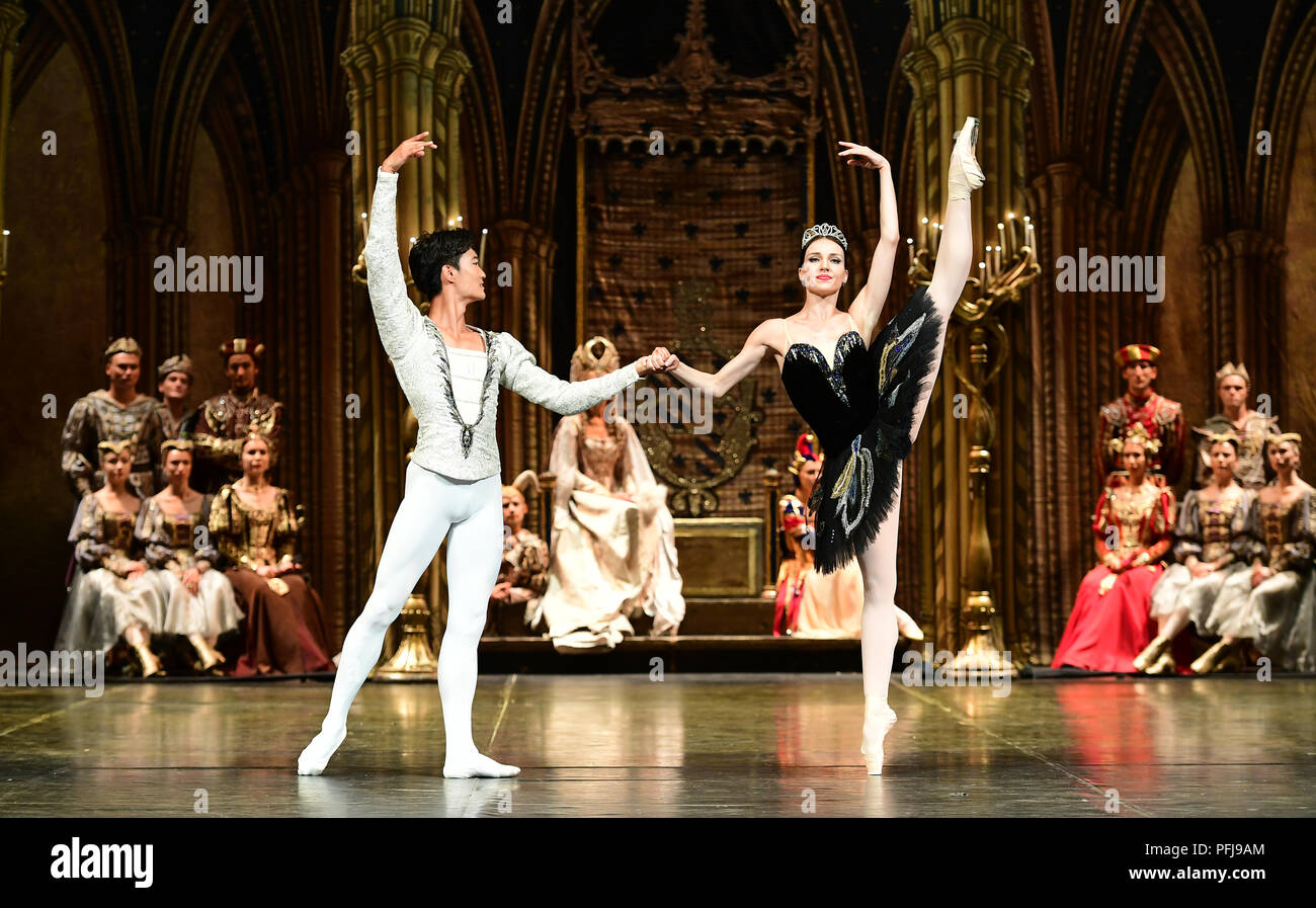 Yulia Stepanova and Kimin Kim perform Swan Lake, with the St Petersburg Ballet Theatre, at the ...