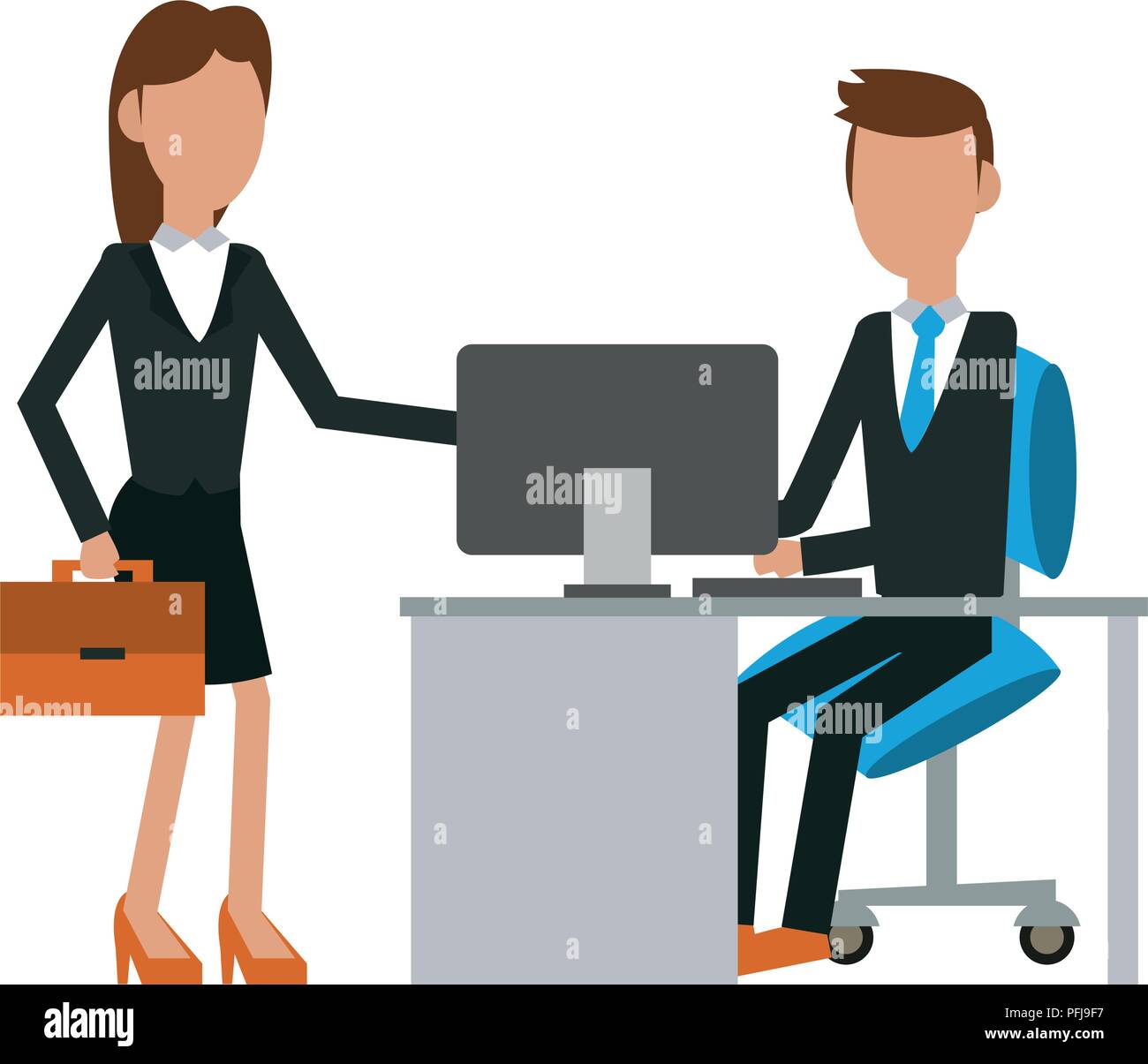 Workplace partners Stock Vector Images - Alamy