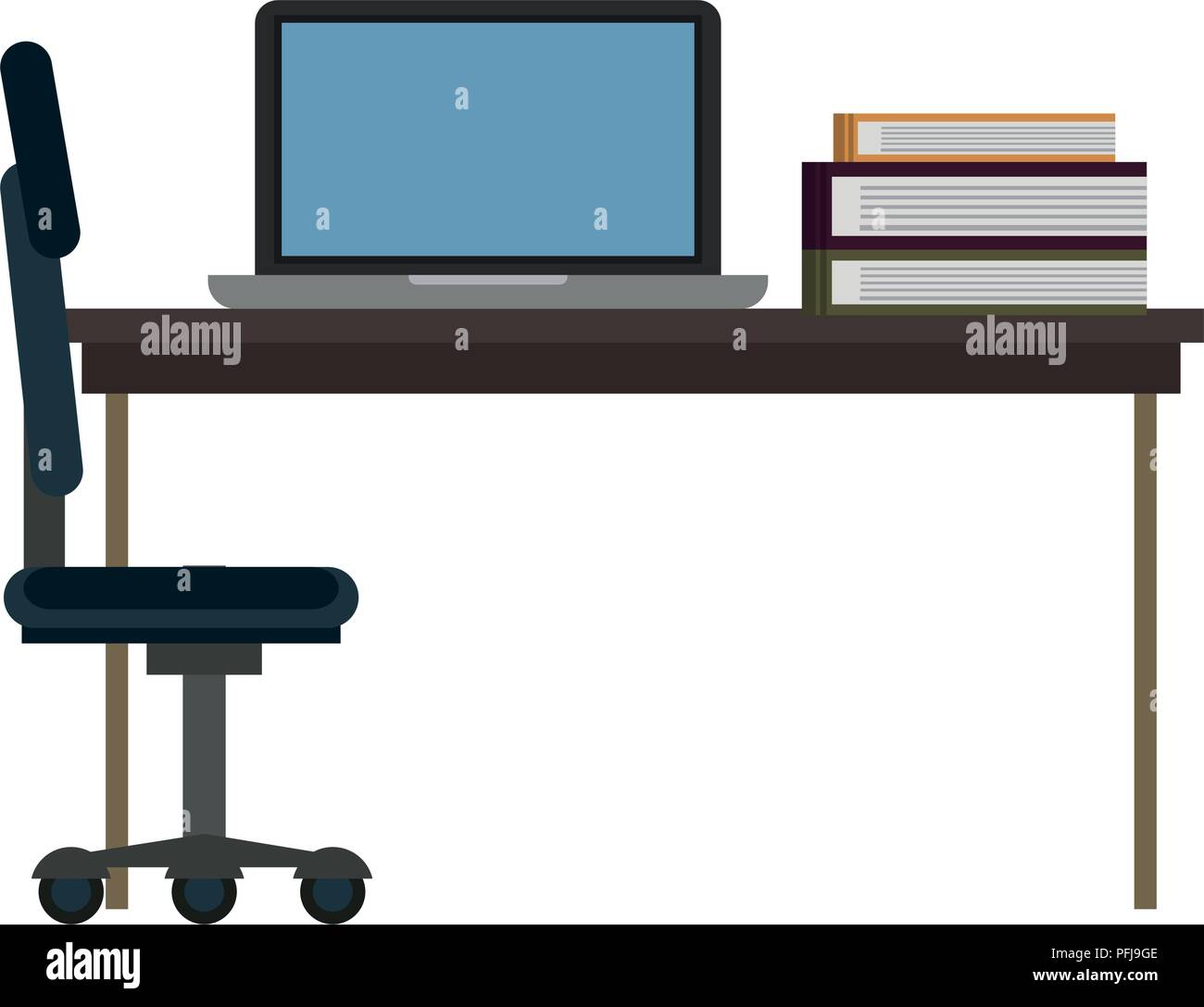 Office with computer Stock Vector Image & Art - Alamy