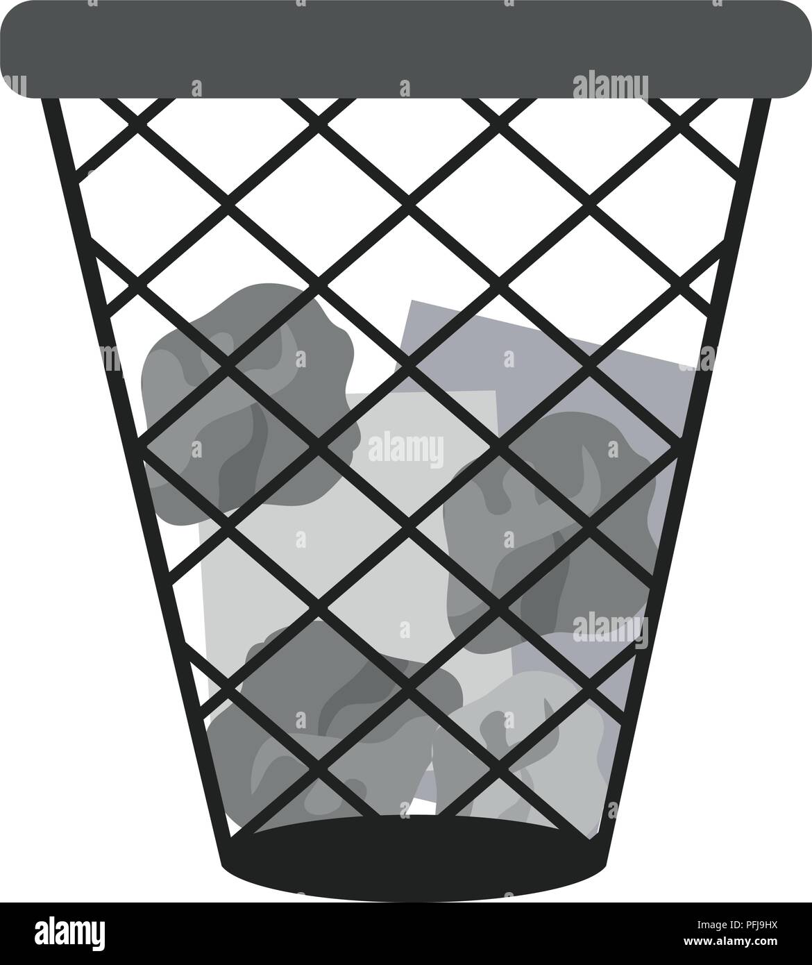 Empty wastepaper bin Stock Vector Images - Alamy