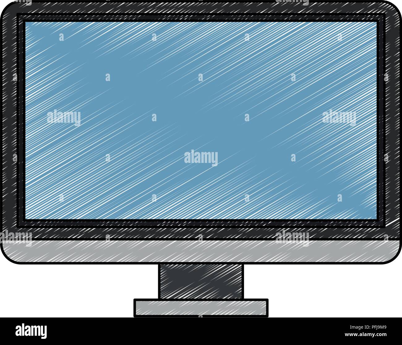 Computer screen isolated scribble Stock Vector Image & Art - Alamy