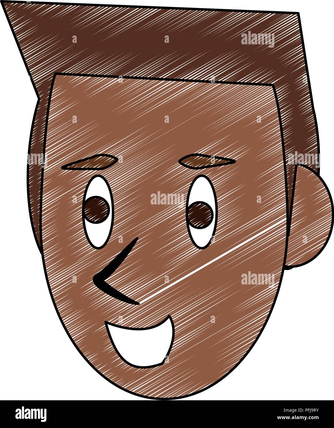 Man face cartoon scribble Stock Vector Image & Art - Alamy