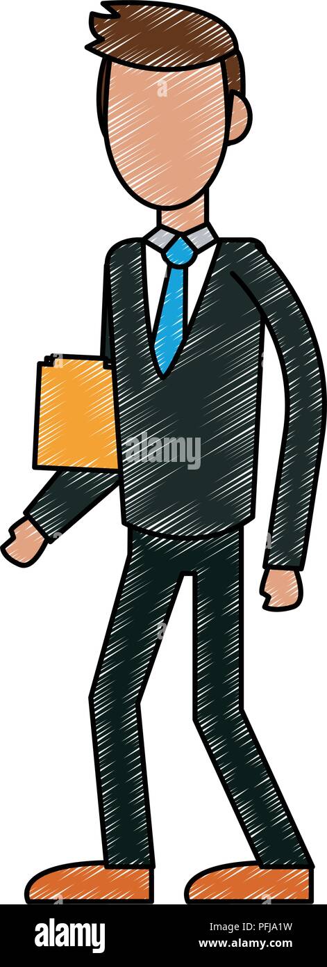 Executive businessman avatar scribble Stock Vector Image & Art - Alamy