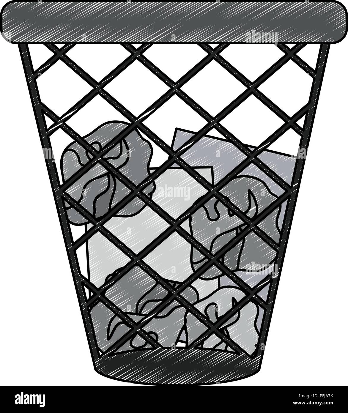 Paper bin isolated scribble Stock Vector Image & Art - Alamy