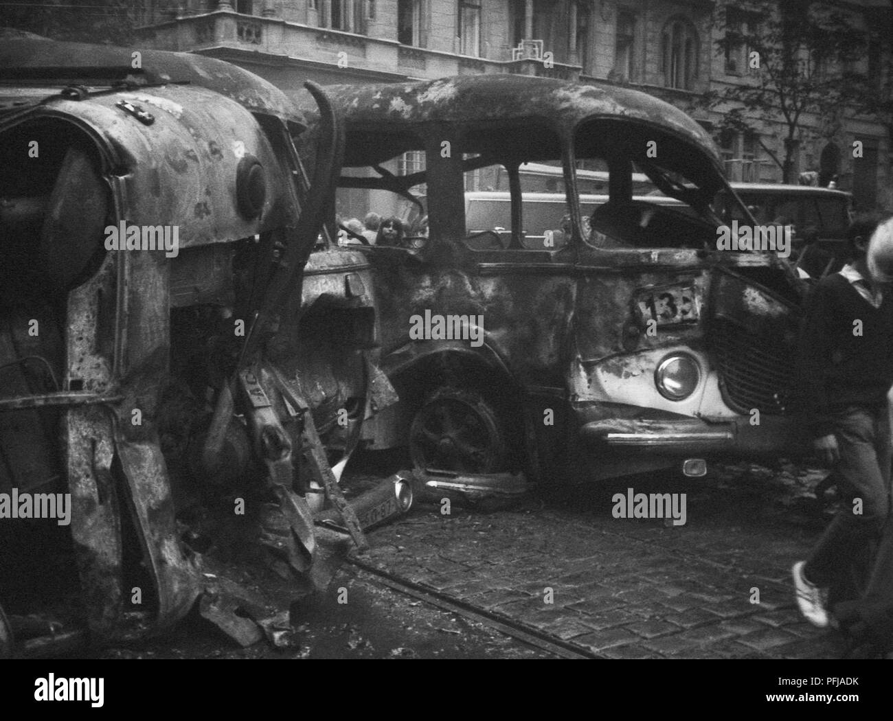 Soviet invasion to czechoslovakia Black and White Stock Photos & Images ...
