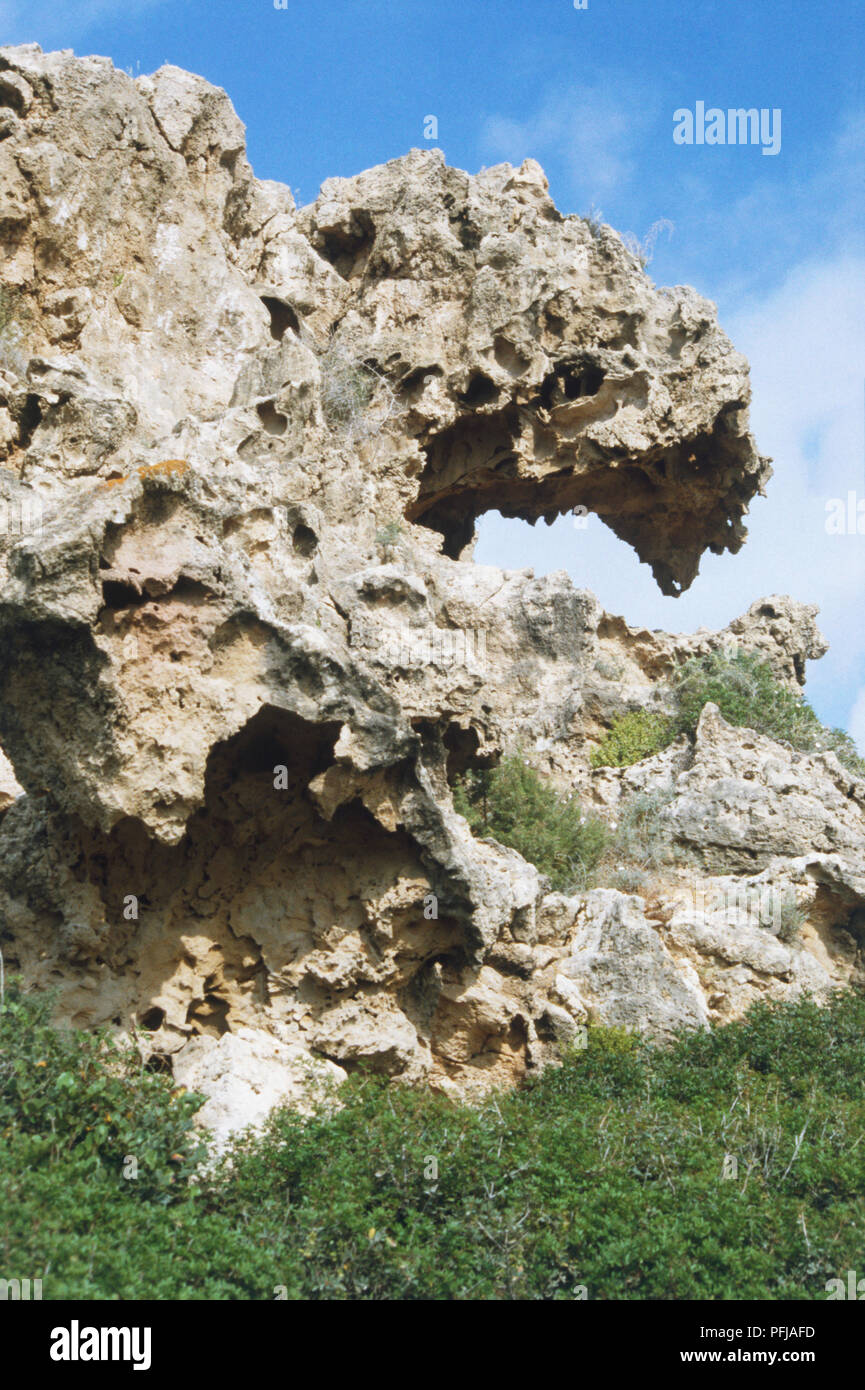 Southern Europe, Cyprus, West Cyprus, Akamas Pensinsula, rock formation ...