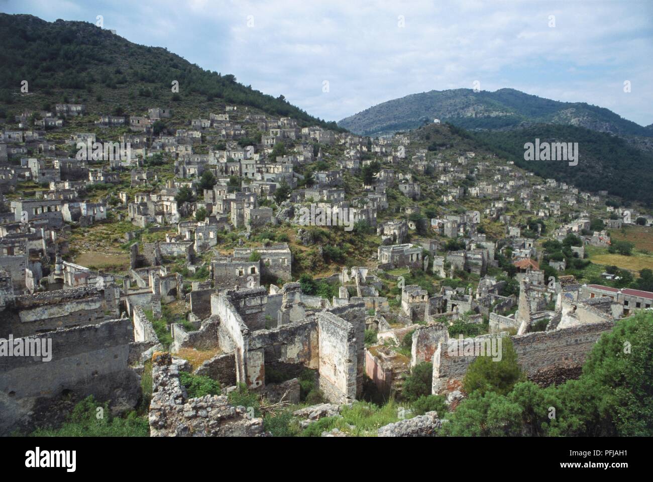 Turkey, Kayakoy, ruins of Greek town on hillside Stock Photo - Alamy