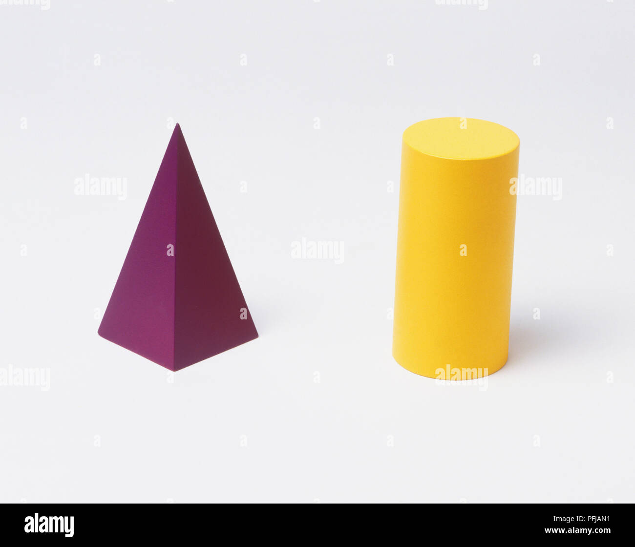 Geometrical shapes, including pyramid and cylinder Stock Photo - Alamy