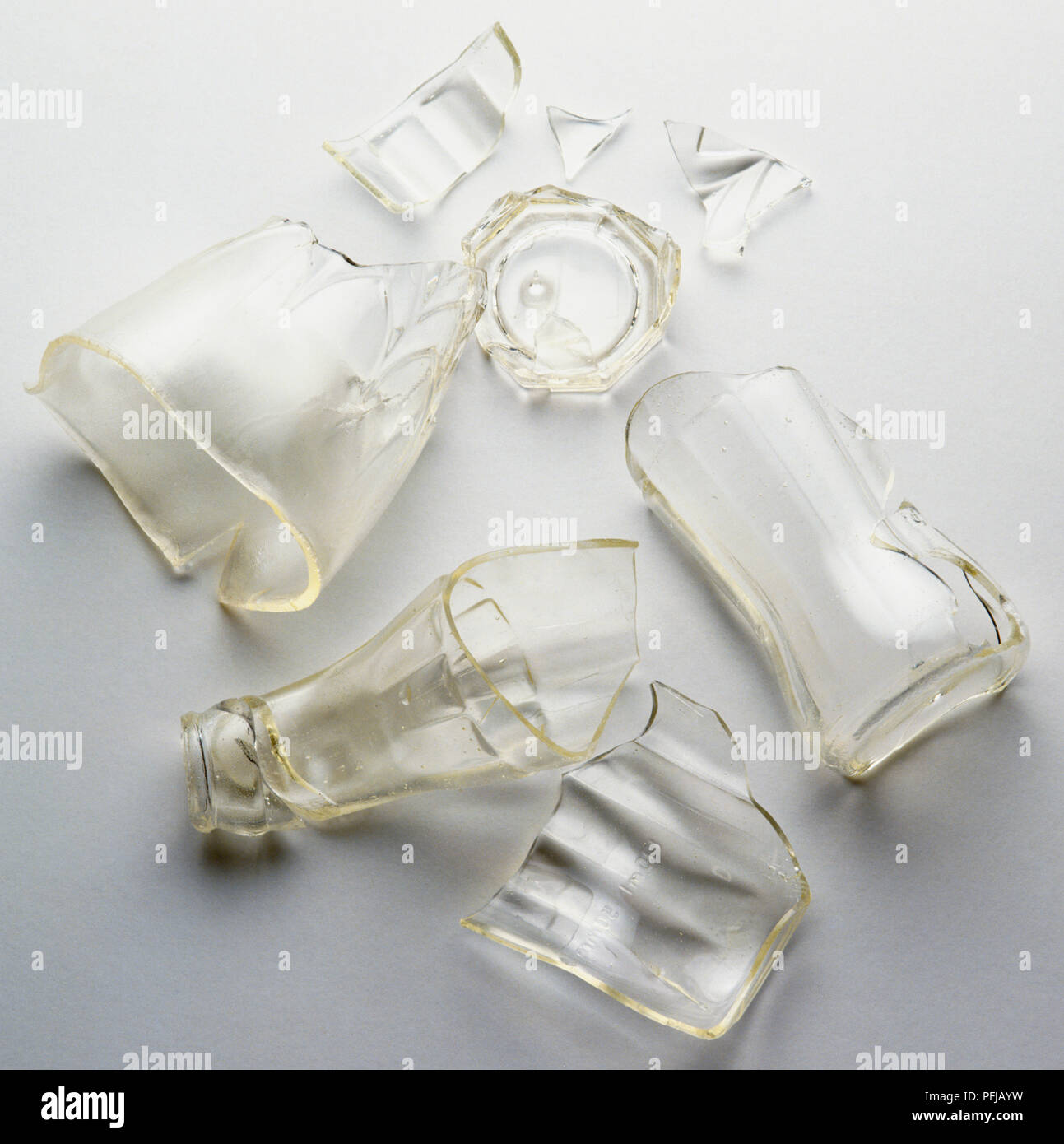 Broken glass bottle Stock Photo - Alamy