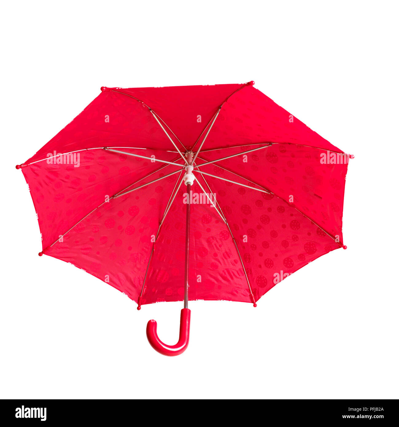 Open bright red umbrella Stock Photo - Alamy