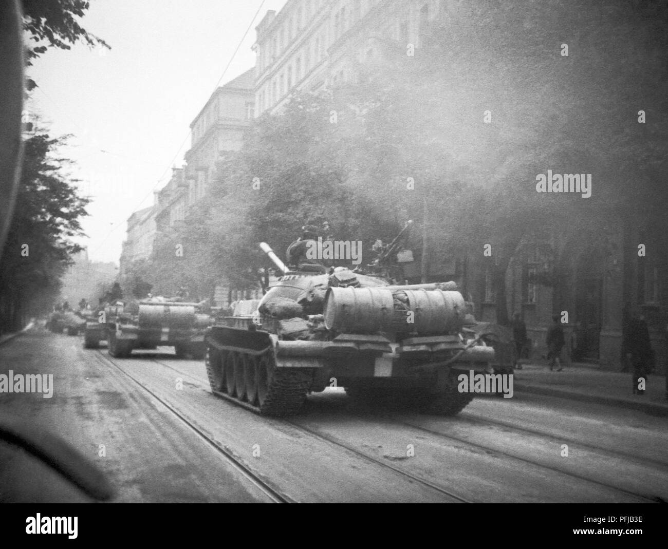 Soviet invasion of czechoslovakia 1968 Black and White Stock Photos ...