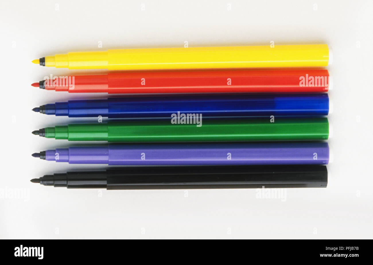 Multi coloured pens hi-res stock photography and images - Alamy
