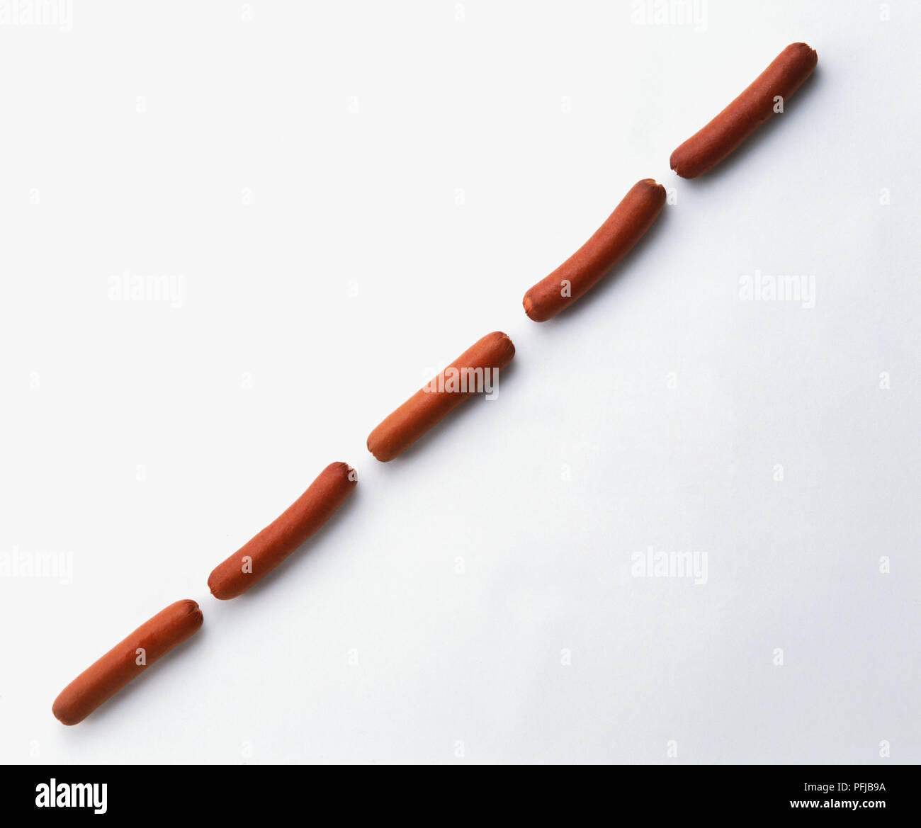 Line of sausages Stock Photo - Alamy
