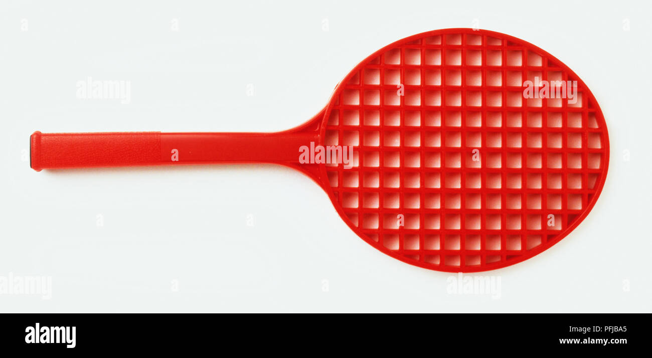 Red plastic racket Stock Photo - Alamy