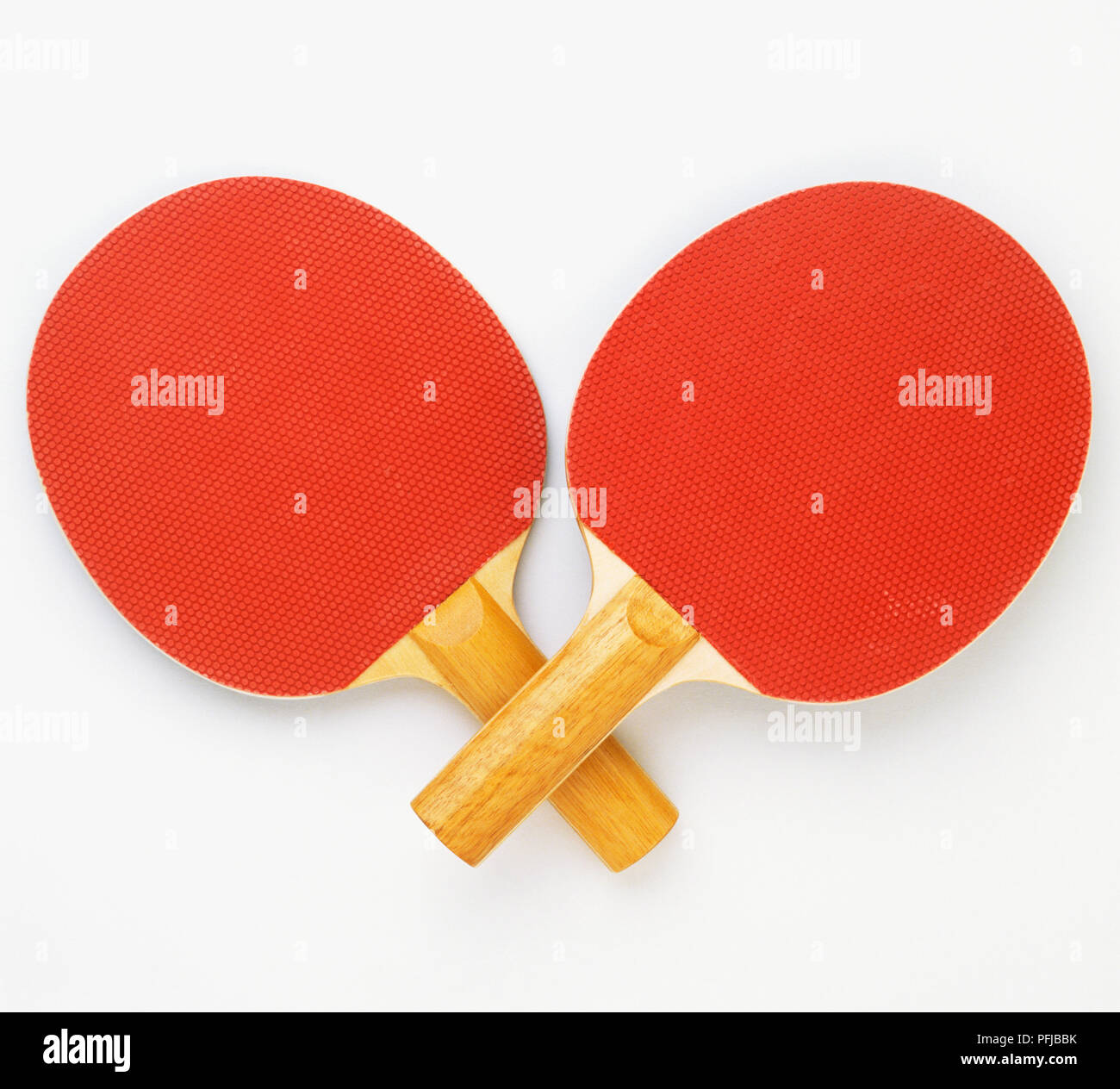 Pair of table tennis paddles, front view Stock Photo - Alamy