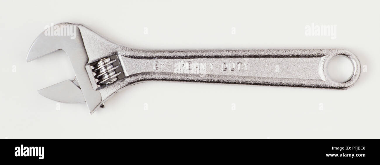 Adjustable wrench, side view Stock Photo - Alamy