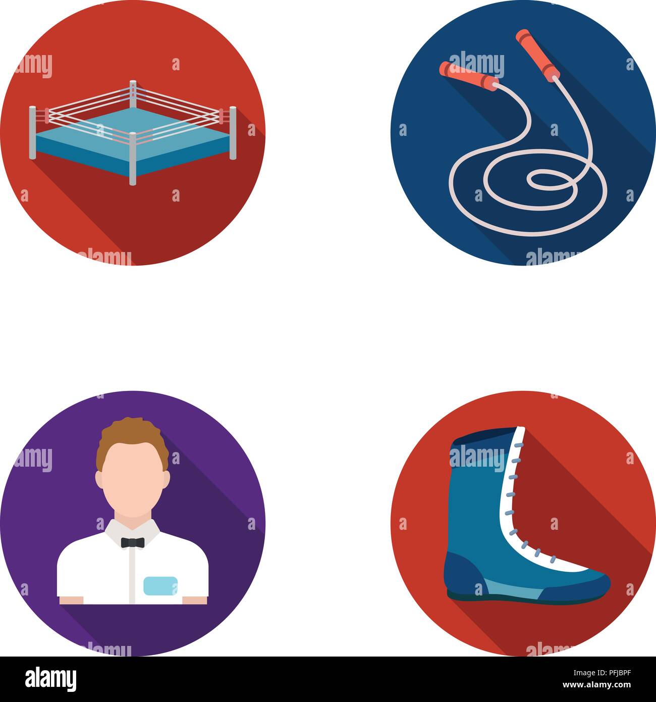 boxers,boxing,collection,flat,icon,illustration,isolated,logo,referee ...