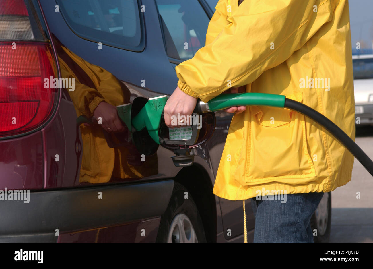 Filling car at petrol station, side view Stock Photo - Alamy