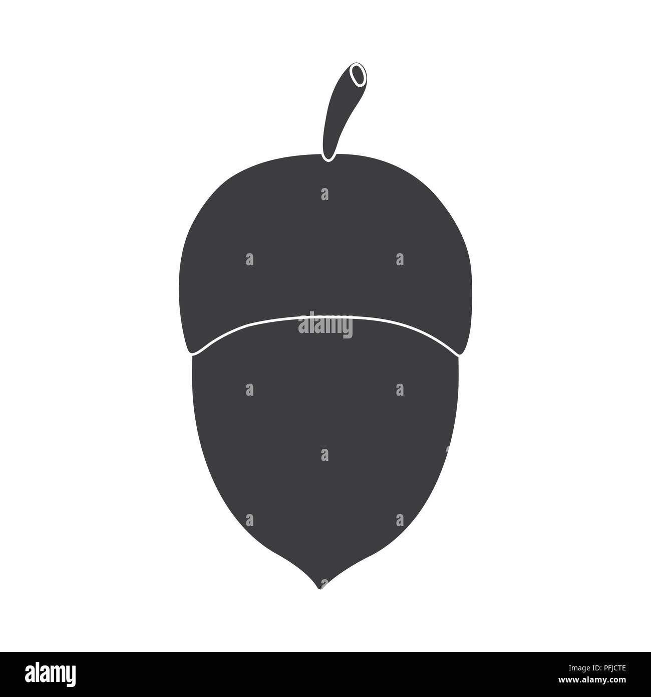 Acorn vector illustration icon in black design Stock Vector Image & Art ...