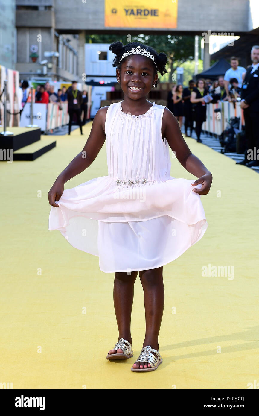 Myla-Rae Hutchinson-Dunwell attending the Yardie premiere at the BFI ...